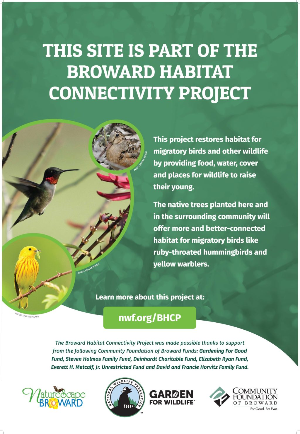 Broward Habitat Connectivity Project – Providing Habitat for Migratory ...